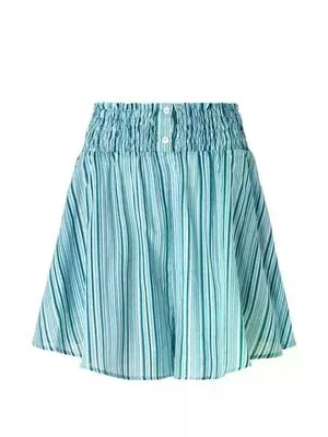Pinko Striped Shirred Waist Shorts