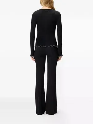 Pinko Nebbia Ruffled Rib Top