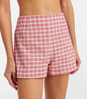Faithfull The Brand Lila Checked Cotton Shorts