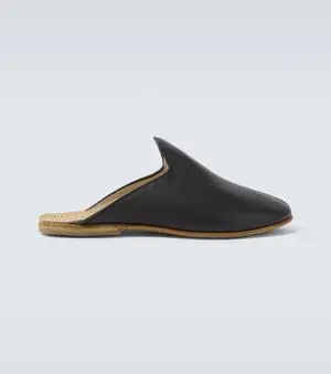 Sabah Baba Leather Mules - Black