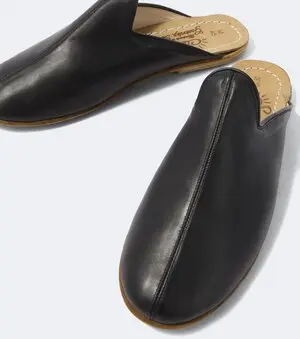 Sabah Baba Leather Mules - Black