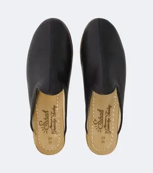 Sabah Baba Leather Mules - Black