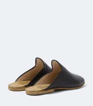 Sabah Baba Leather Mules - Black