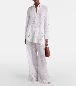 JULIET DUNN Embellished Cotton Shirt