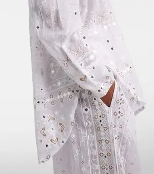 JULIET DUNN Embellished Cotton Shirt