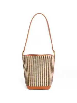 Lacoste Striped Leather Shoulder Bag