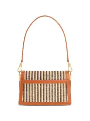 Lacoste Striped Leather Shoulder Bag
