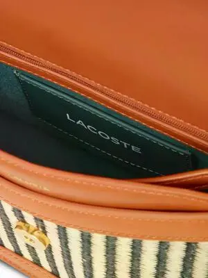 Lacoste Striped Leather Shoulder Bag