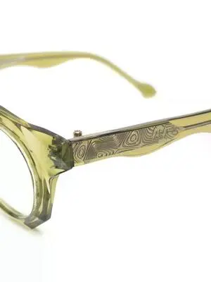 Yohji Yamamoto Round Frame Optical Eyeglasses - Green