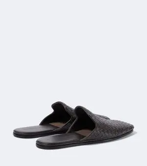 Bottega Veneta Palazzo Intrecciato Leather Mules