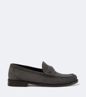 Brunello Cucinelli Suede Loafers - Grey