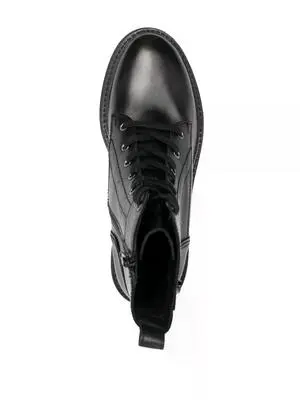 Geox Iridea Calf Leather Lace Up Ankle Boots