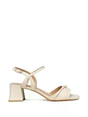 Geox Eraklia Knotted Strap Block Heel Sandals - Neutrals