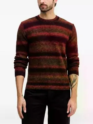 BENETTON Striped Crew Neck Knitwear