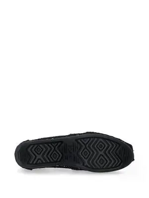 Toms Crochet Flat Espadrilles - Black