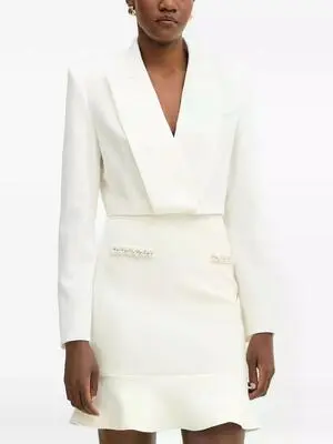 Pinko Double-breasted Blazer - Neutrals