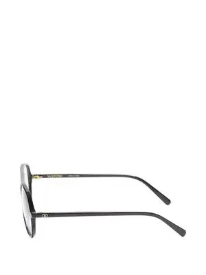 Valentino Garavani Round Acetate Eyeglasses - Black
