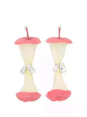 YVMIN Apple Core Stud Earrings - Silver