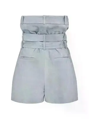 THE MANNEI High-rise Belted Shorts