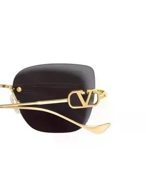 Valentino Garavani Rimless Cat Eye Sunglasses With Vlogo Detail