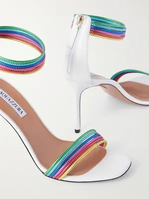 AQUAZZURA Sway' 85 Metallic Sandals
