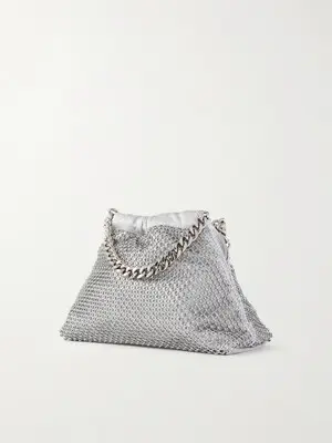 Stella McCartney Falabella Mini Crystal And Mesh Drawstring Bag