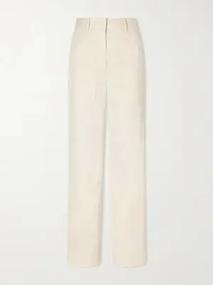 JOSEPH Jaber Cotton-blend Straight-leg Trousers