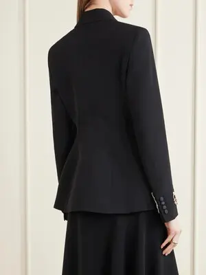 Erdem Embellished Grain De Poudre Wool Blazer