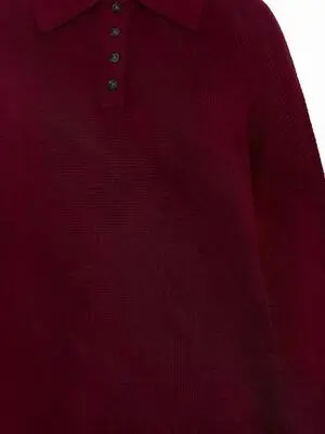 EMERSON RENALDI Knitted Button Polo Top