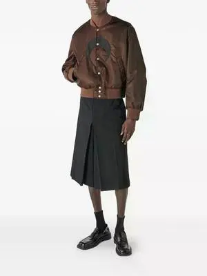 MARINE SERRE Moon Print Buttoned Bomber Jacket