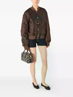 MARINE SERRE Moon Print Buttoned Bomber Jacket