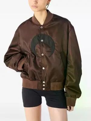 MARINE SERRE Moon Print Buttoned Bomber Jacket