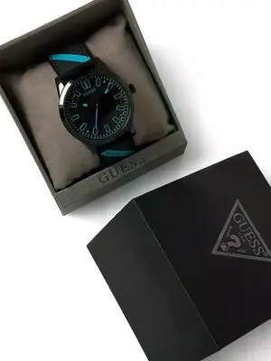 Guess 43mm Quartz Watch With Turquoise Accents