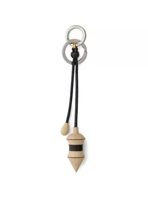 LEMAIRE Striped Pendulum Keyring - Neutrals