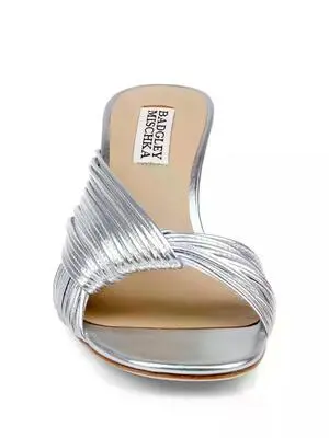 Badgley Mischka Winta Knotted Metallic Sandals