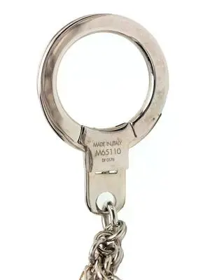 LOUIS VUITTON 2016 Plated Fleur D Epi Bag Charm Key Chain