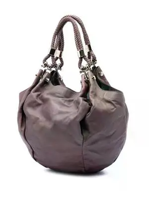 Gucci Leather Braided Handle Hobo Bag