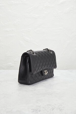 Chanel Caviar Leather Classic Double Flap Bag - Black