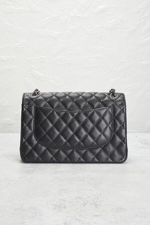Chanel Caviar Jumbo Classic Double Flap Bag - Black