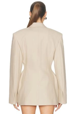 Wardrobe.NYC Drill Contour Blazer - Stone
