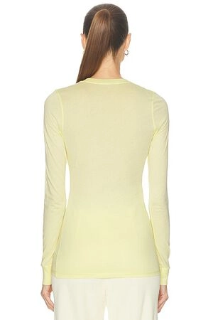 Wardrobe.NYC Fitted Long Sleeve Tee - Lemon