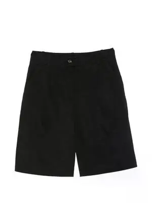 Pinko Bermuda Shorts With Pressed Pleats And Buttoned Pockets