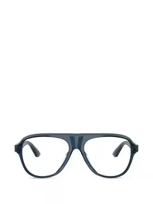Oliver Spencer Aviator Eyeglasses - Blue