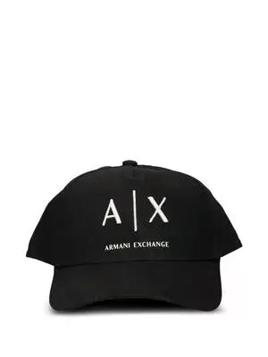 Armani Exchange Logo Embroidered Cap Black