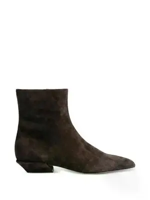 Paris Texas Bettina Suede Ankle Boots - Brown