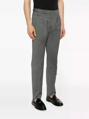 Tagliatore Pavel Prince Of Wales Check Pleated Trousers - Grey