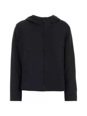 Herno Hooded Zip-up Jacket - Black