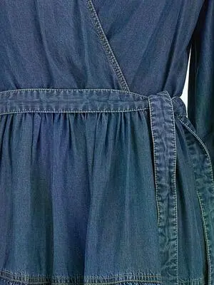 BOSS V-neck Belted Mini Dress With Contrast Stitching
