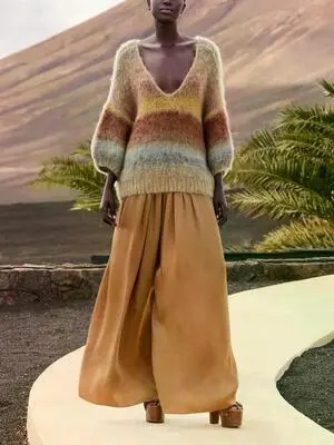 MES DEMOISELLES Coucou Elasticated Wide-leg Trousers
