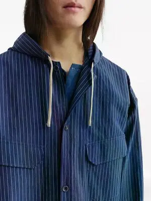 A KIND OF GUISE Tsavo Striped Hooded Jacket - Blue